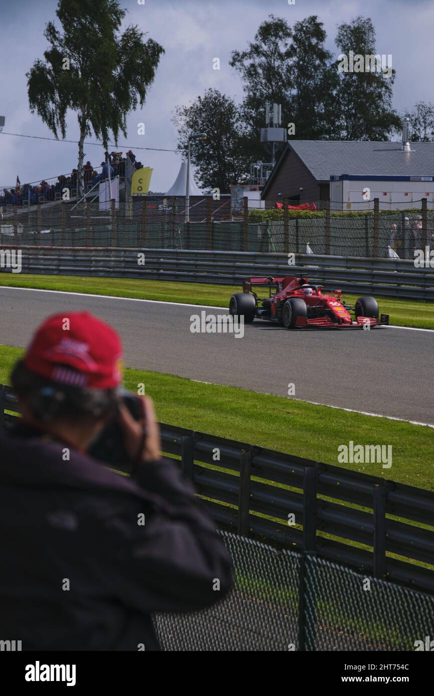 Male taking photos during the International Auto racing Formula 1 at ...