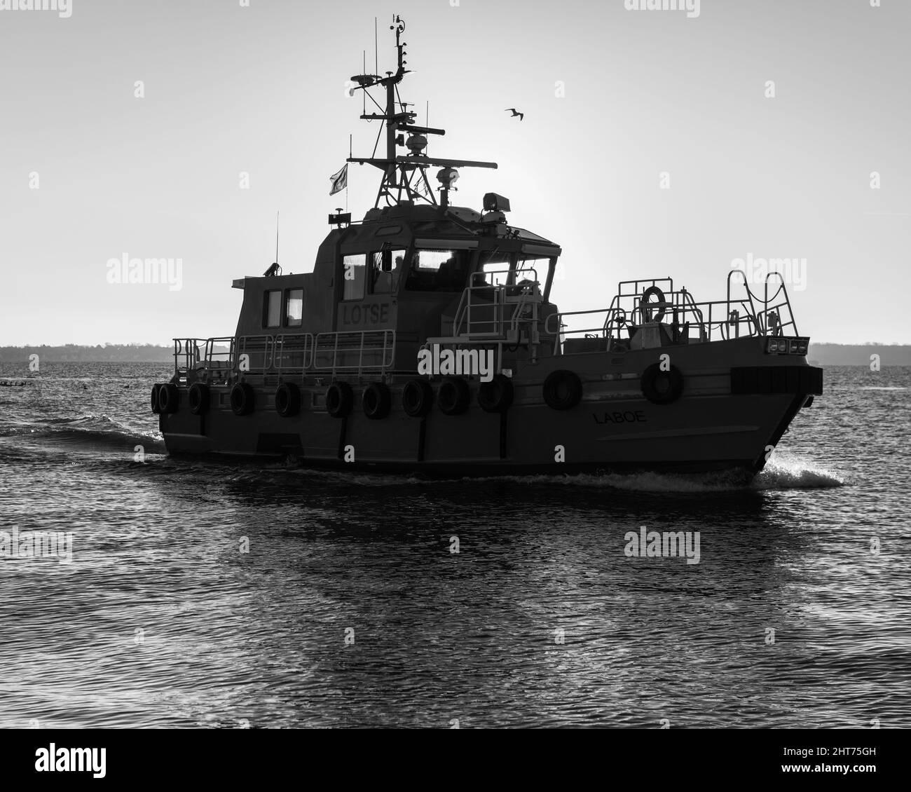 Lotse boat in the Baltic Sea Stock Photo - Alamy