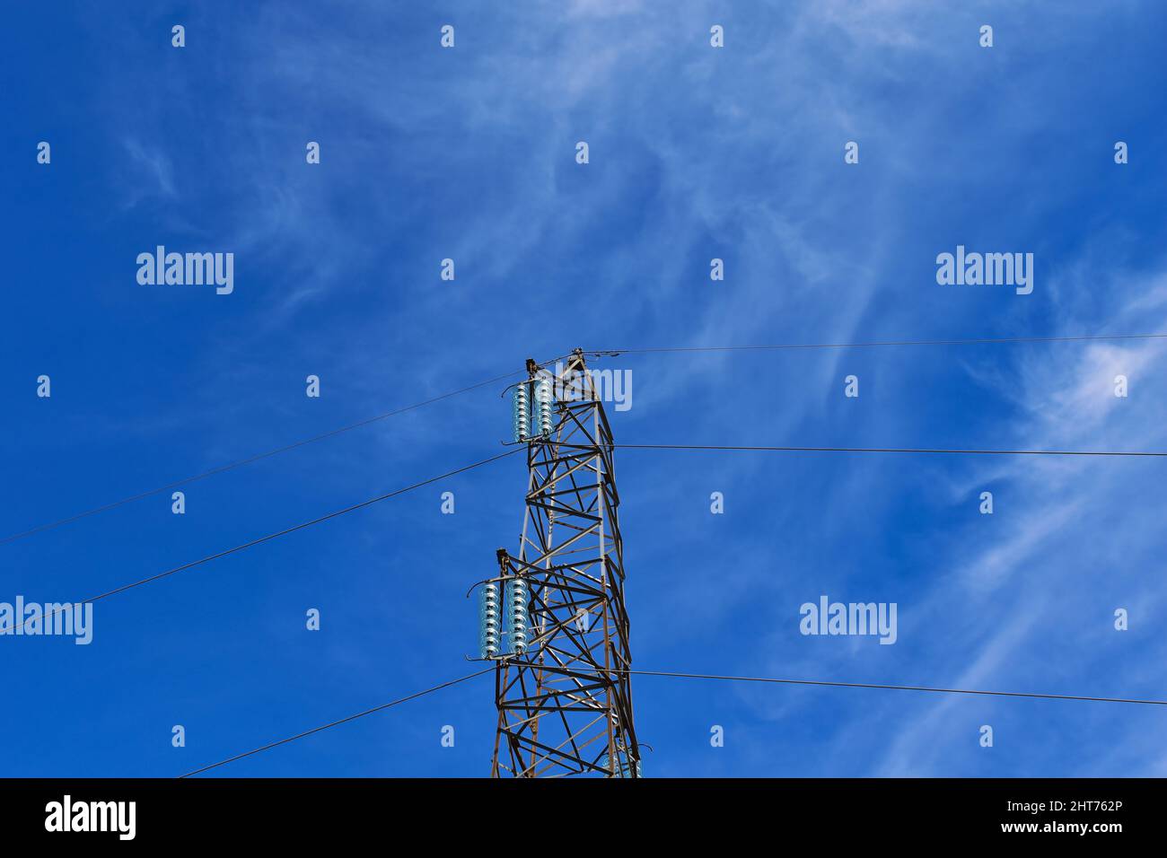 metal electric poles Stock Photo - Alamy