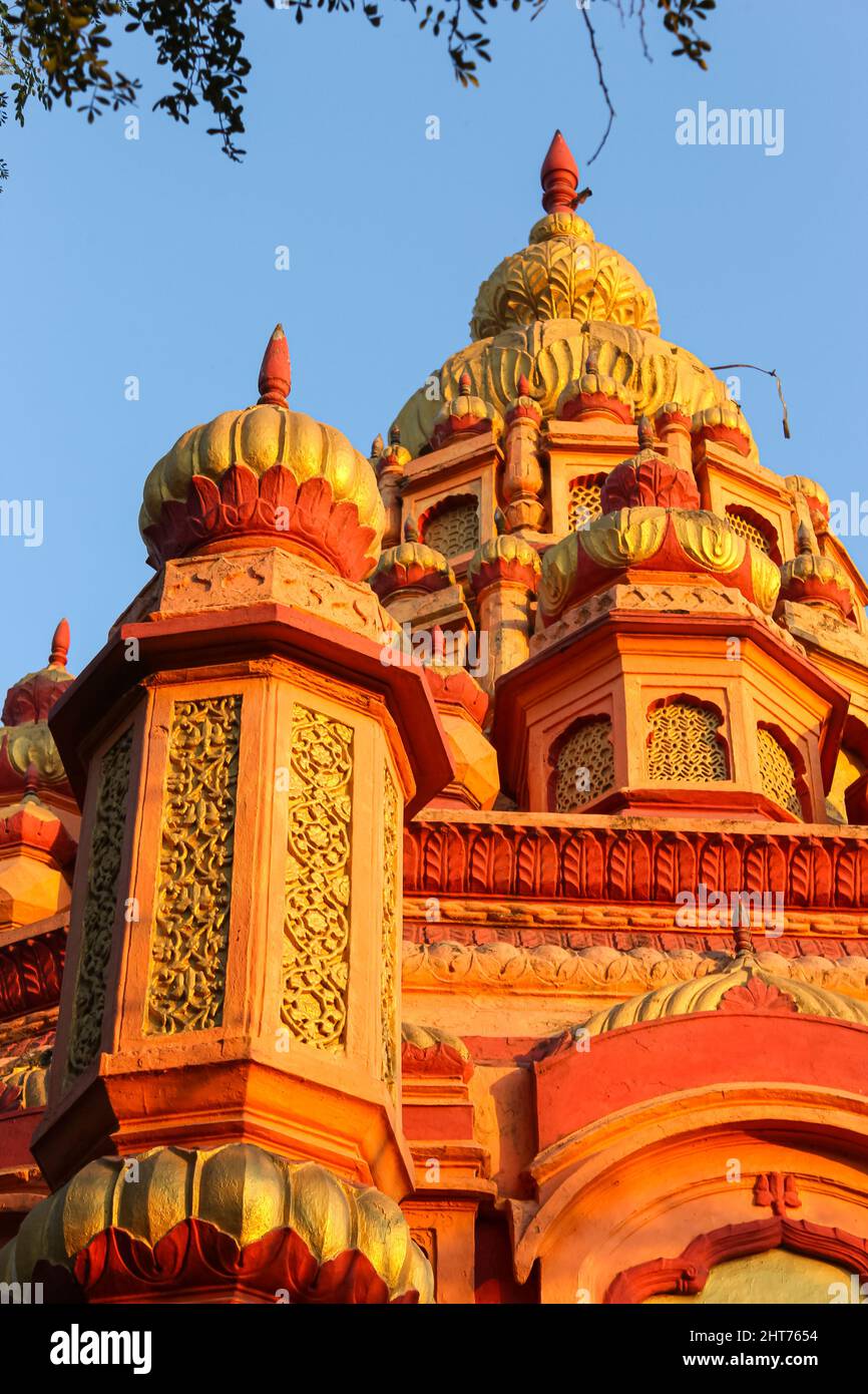 The Yellow Temple with tree parts. India Stock Photo - Alamy