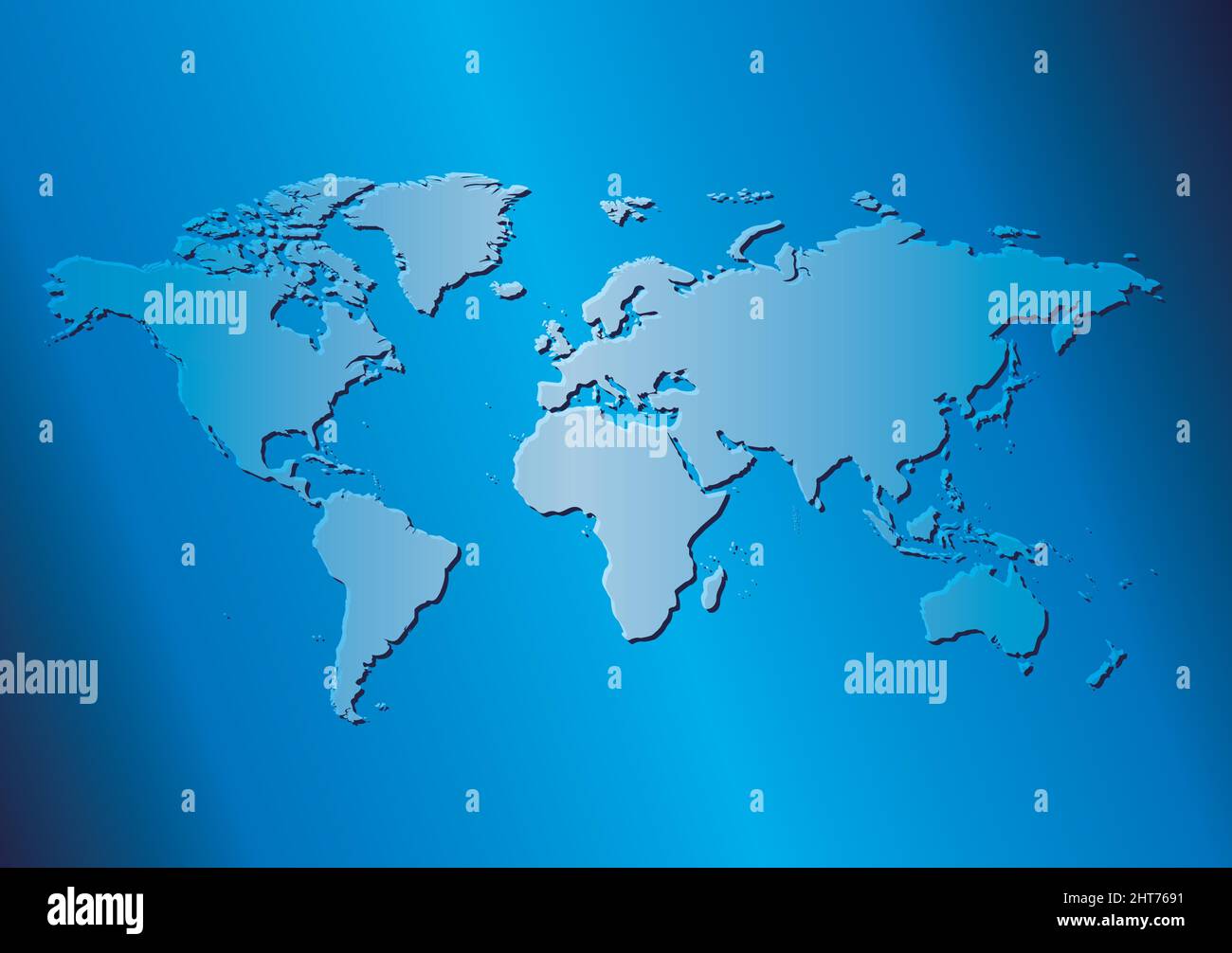 light blue background with map of the world - vector travel template ...
