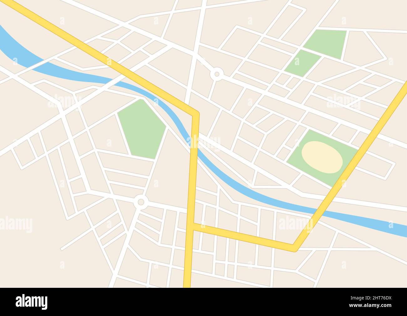 Yellow line route map hi-res stock photography and images - Alamy