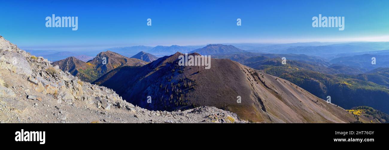 Mount Nebo Wilderness Peak, Views of hiking trail with peak of 11,933 ...
