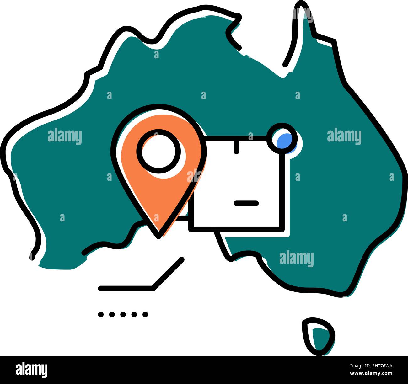 australia shipment tracking color icon vector illustration Stock Vector ...