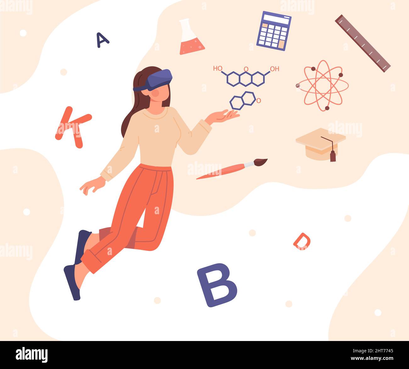 Learning with virtual glasses Stock Vector Image & Art - Alamy