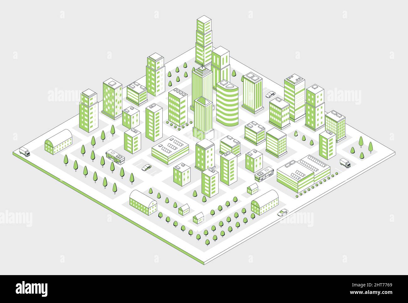 Isometric city landscape hi-res stock photography and images - Alamy