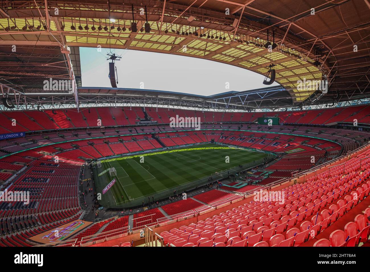 A general view of Wembley Stadium ahead of this afternoons Carabao Cup ...
