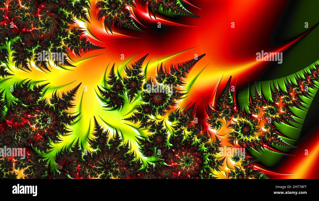 Illustration of digital fractal design Stock Photo - Alamy