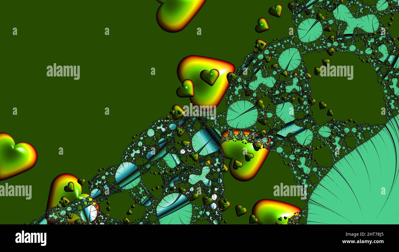Illustration of digital fractal design Stock Photo - Alamy