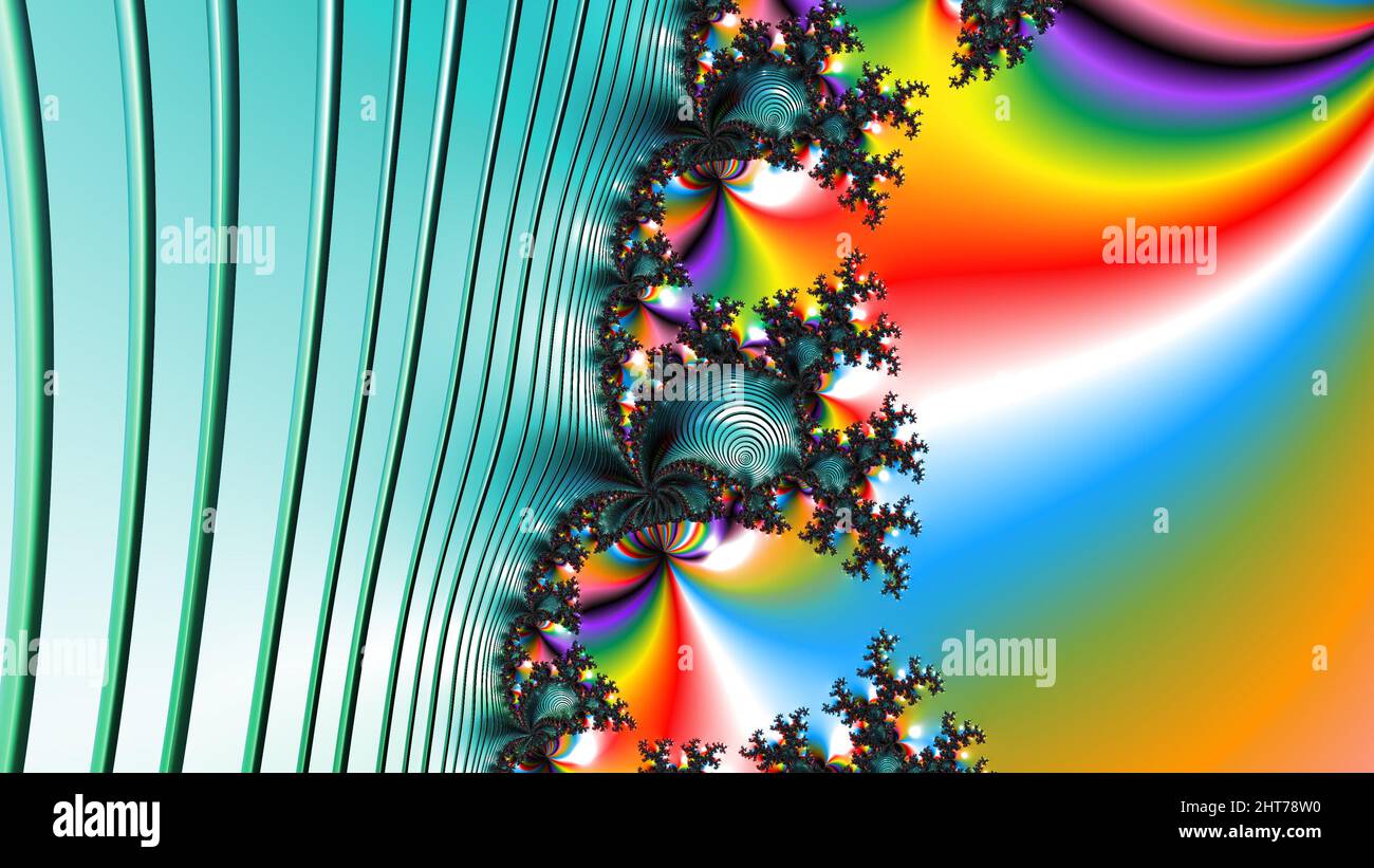Illustration of digital fractal design Stock Photo - Alamy
