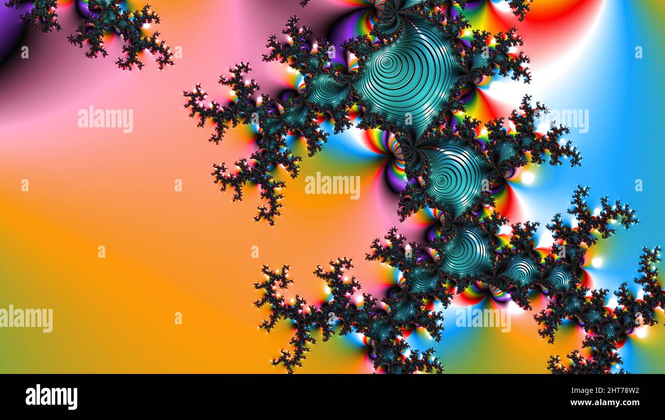 Illustration of digital fractal design Stock Photo - Alamy