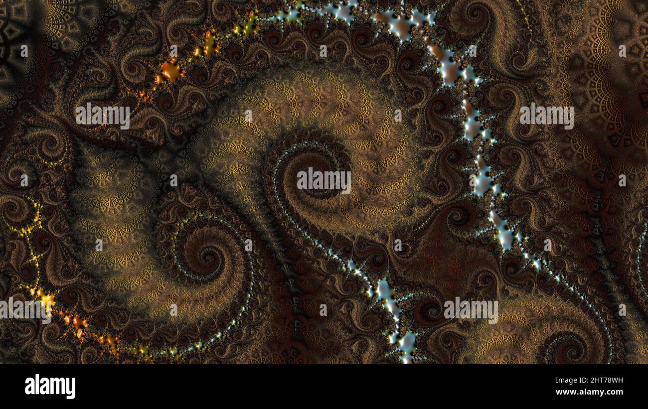 Illustration of digital fractal design Stock Photo - Alamy