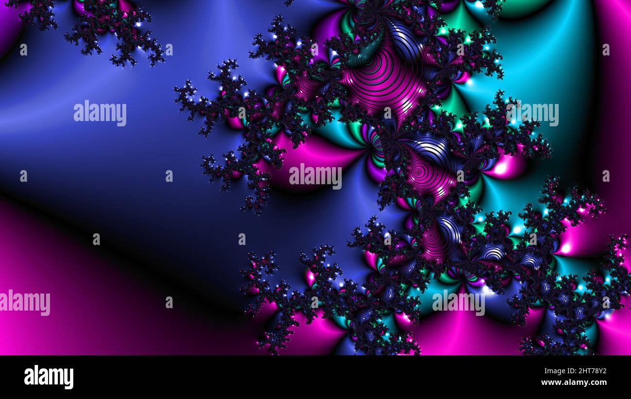 Illustration of digital fractal design Stock Photo - Alamy