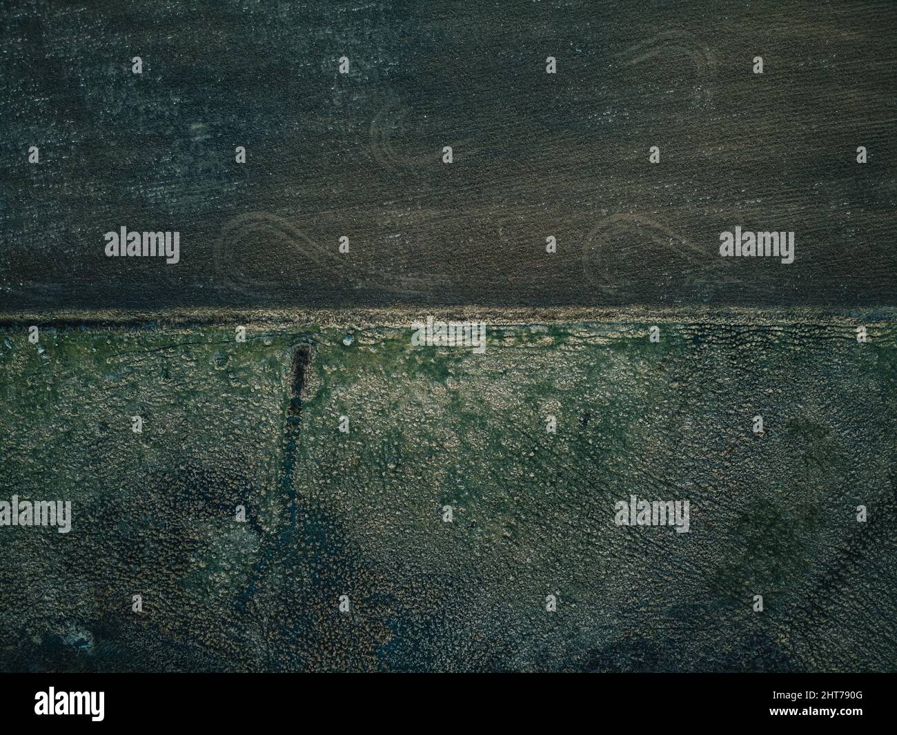 Aerial view of a field Stock Photo - Alamy