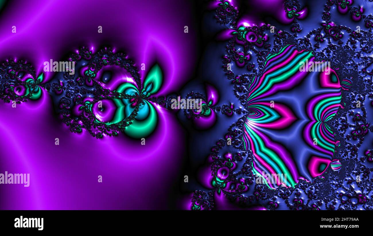 Illustration of digital fractal design Stock Photo - Alamy