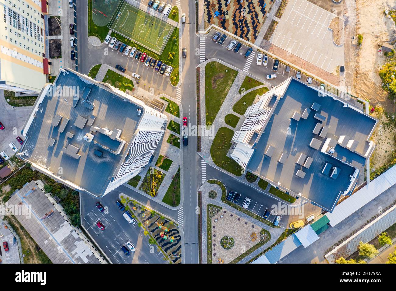 Aerial view of the Savana block, Brovary, Ukraine Stock Photo - Alamy