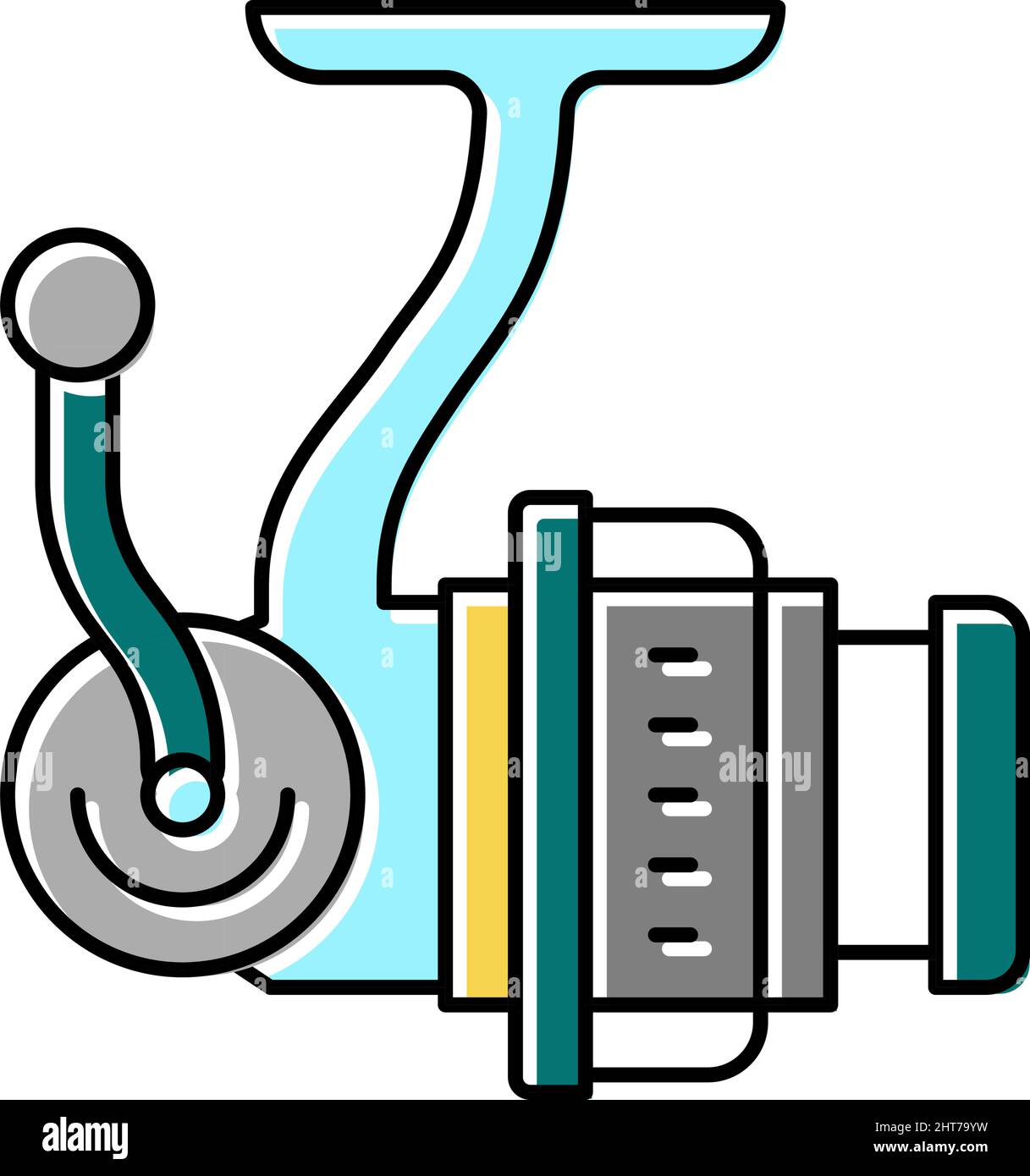 spinning reel color icon vector illustration Stock Vector Image & Art ...