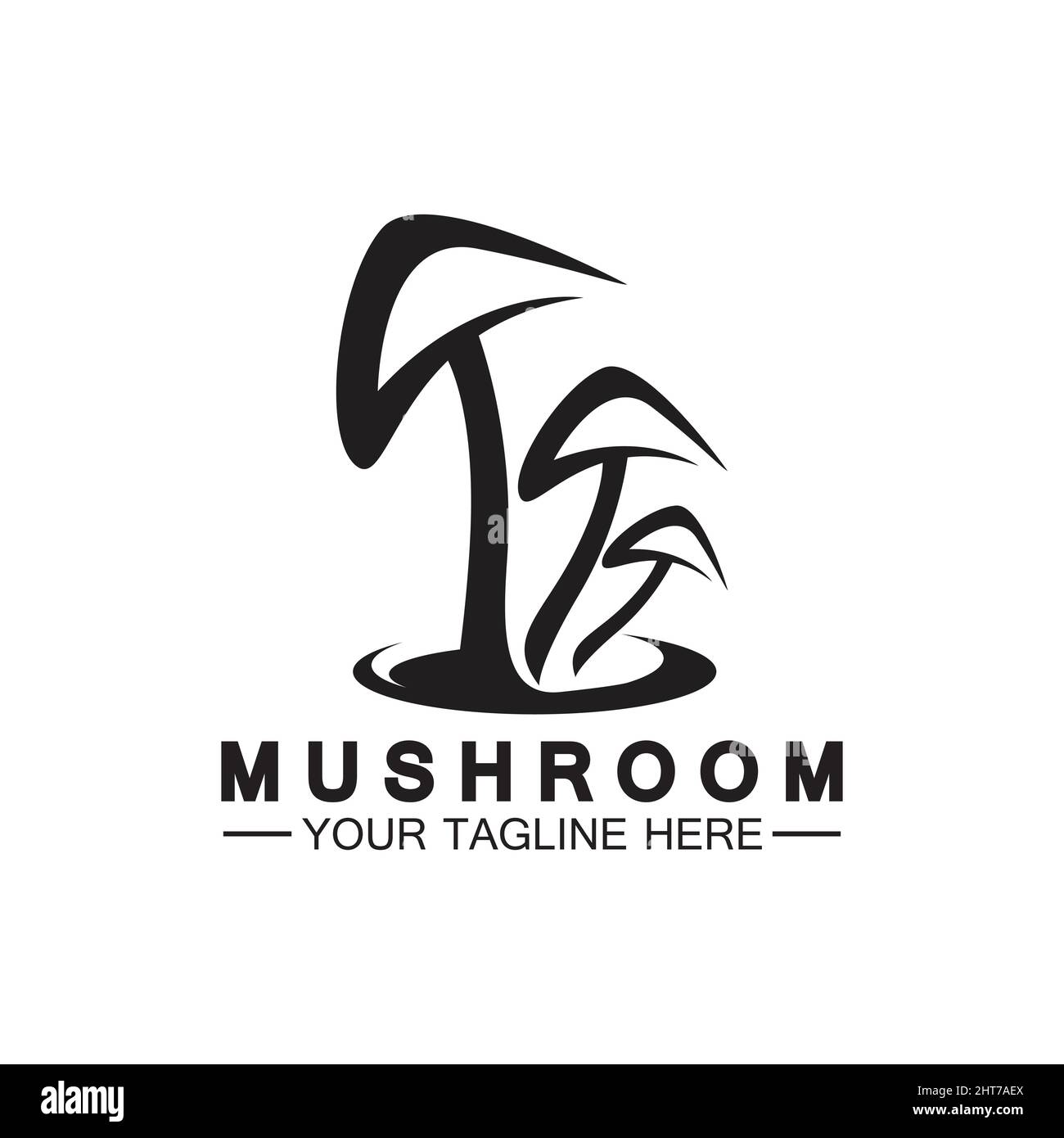 Mushroom Logo Vector Simple & Modern or Agriculture Organic Food Design ...