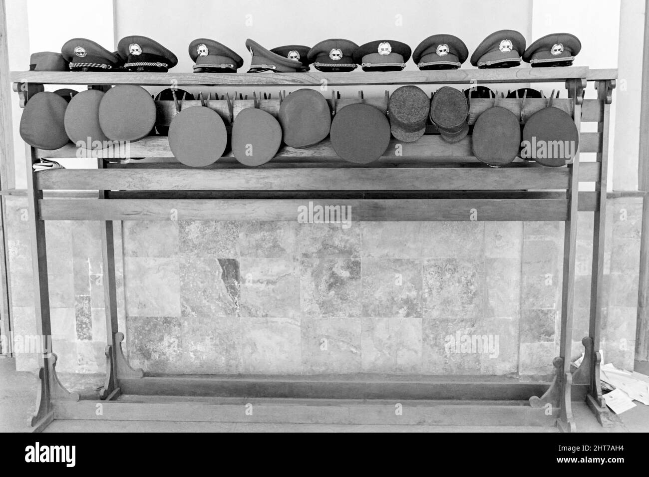 Soviet military hats Black and White Stock Photos & Images - Alamy