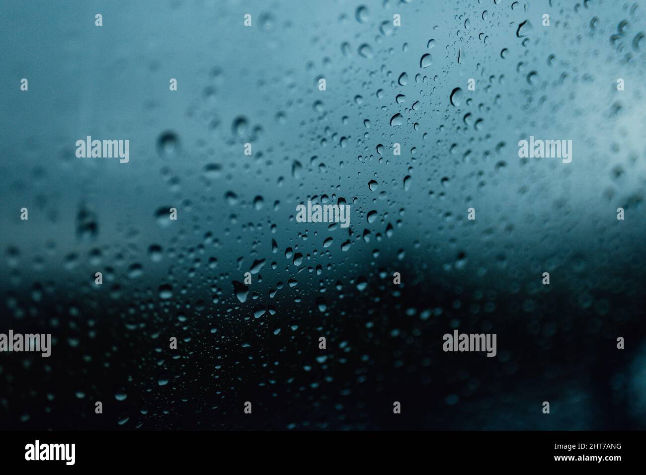 Closeup shot of raindrops on a window after rain Stock Photo - Alamy