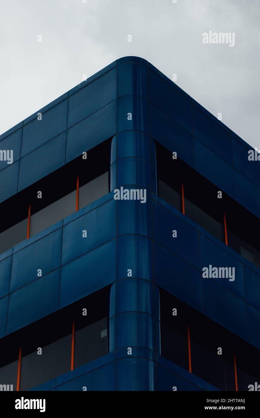 Low angle shot of the modern architecture facade of a building Stock ...