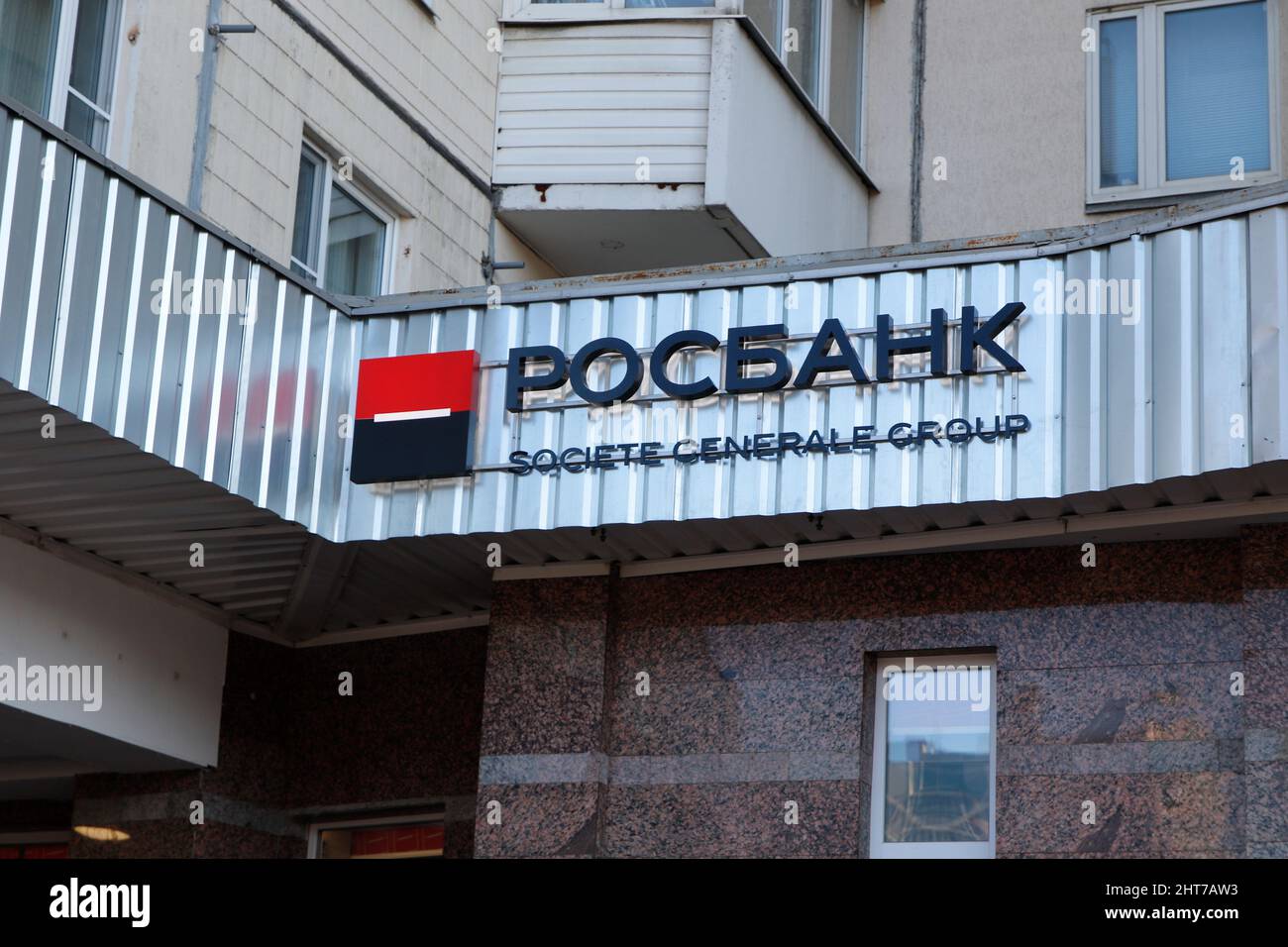 Rosbank Societe Generale group, known as Rosbank logo seen on a ...