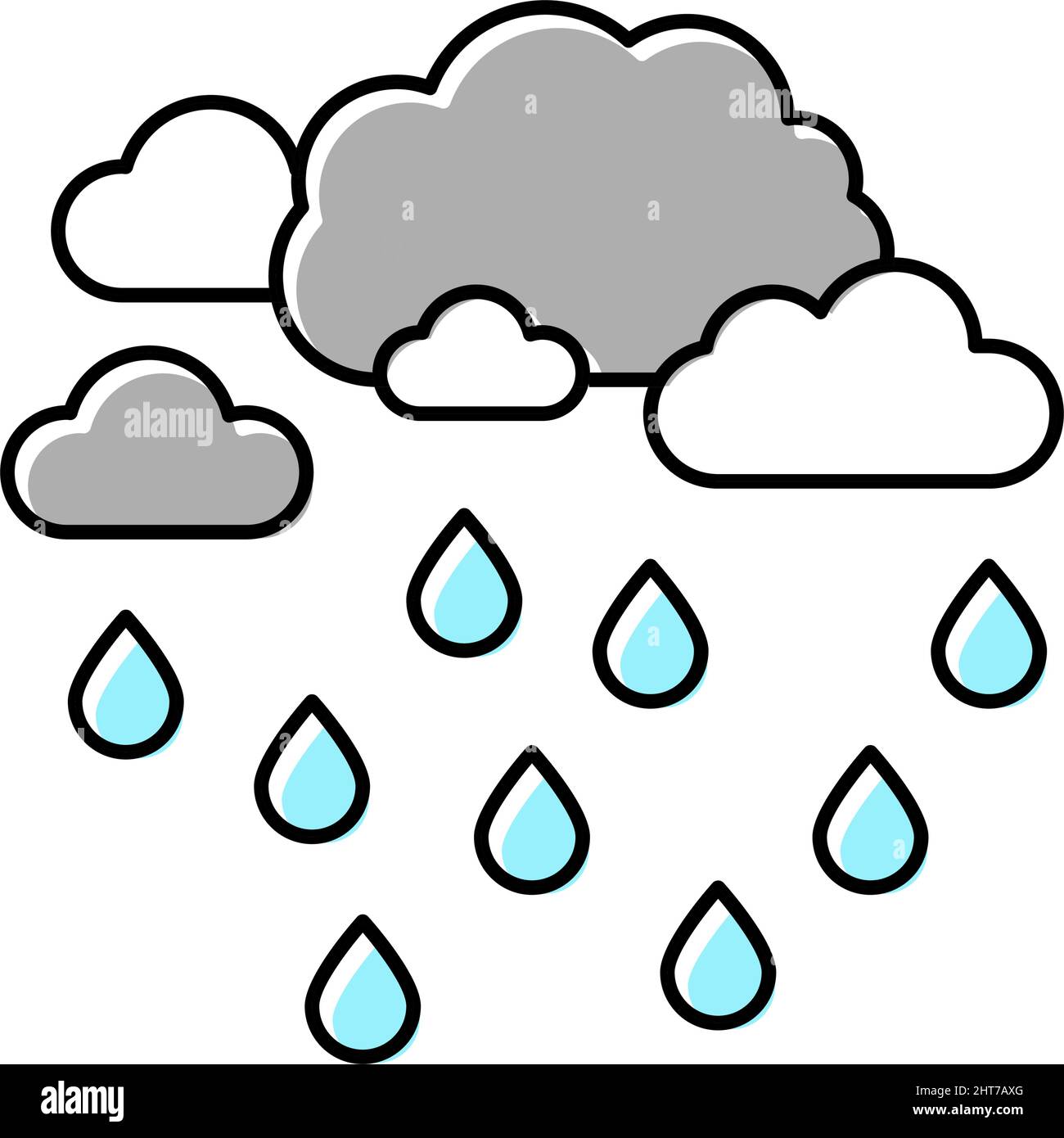 precipitation water color icon vector illustration Stock Vector Image ...