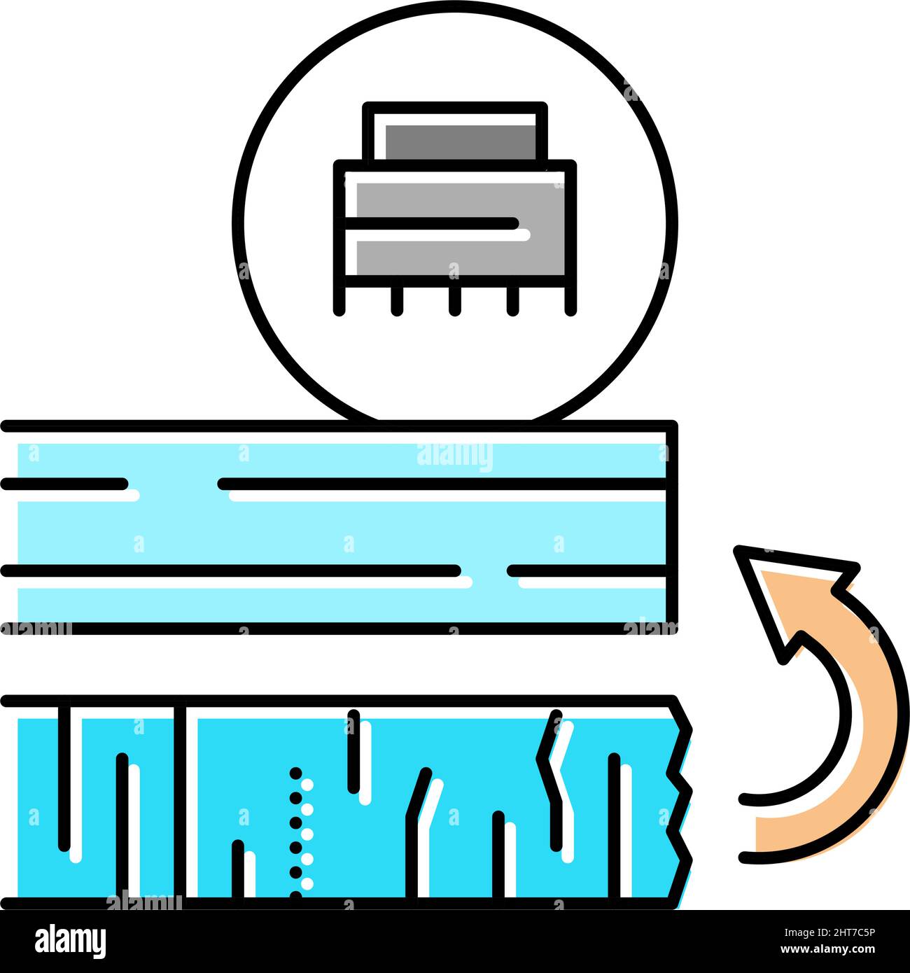 chamfering mirror color icon vector illustration Stock Vector Image ...