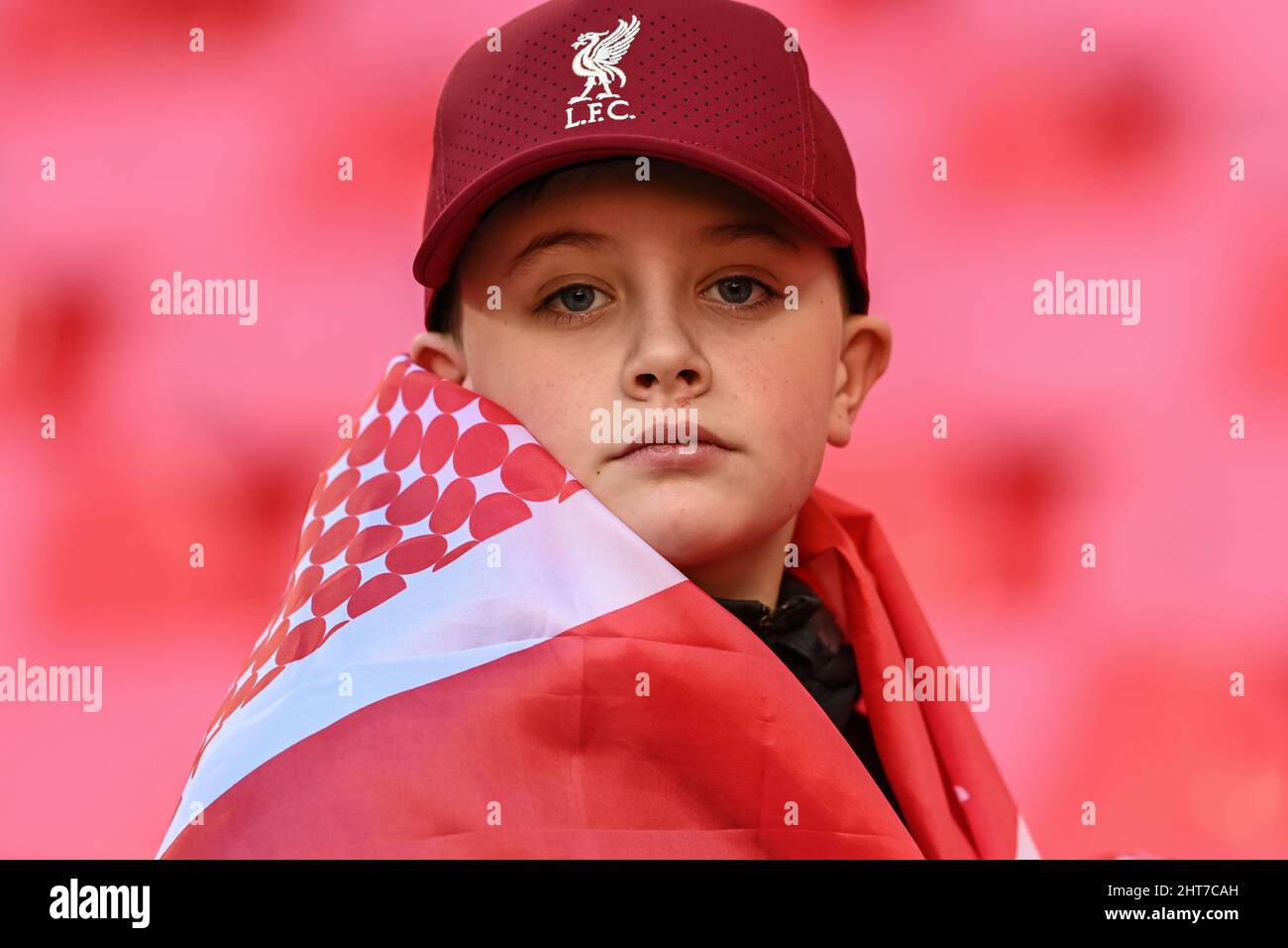 A young Liverpool fan arrives at Wembley Stock Photo - Alamy