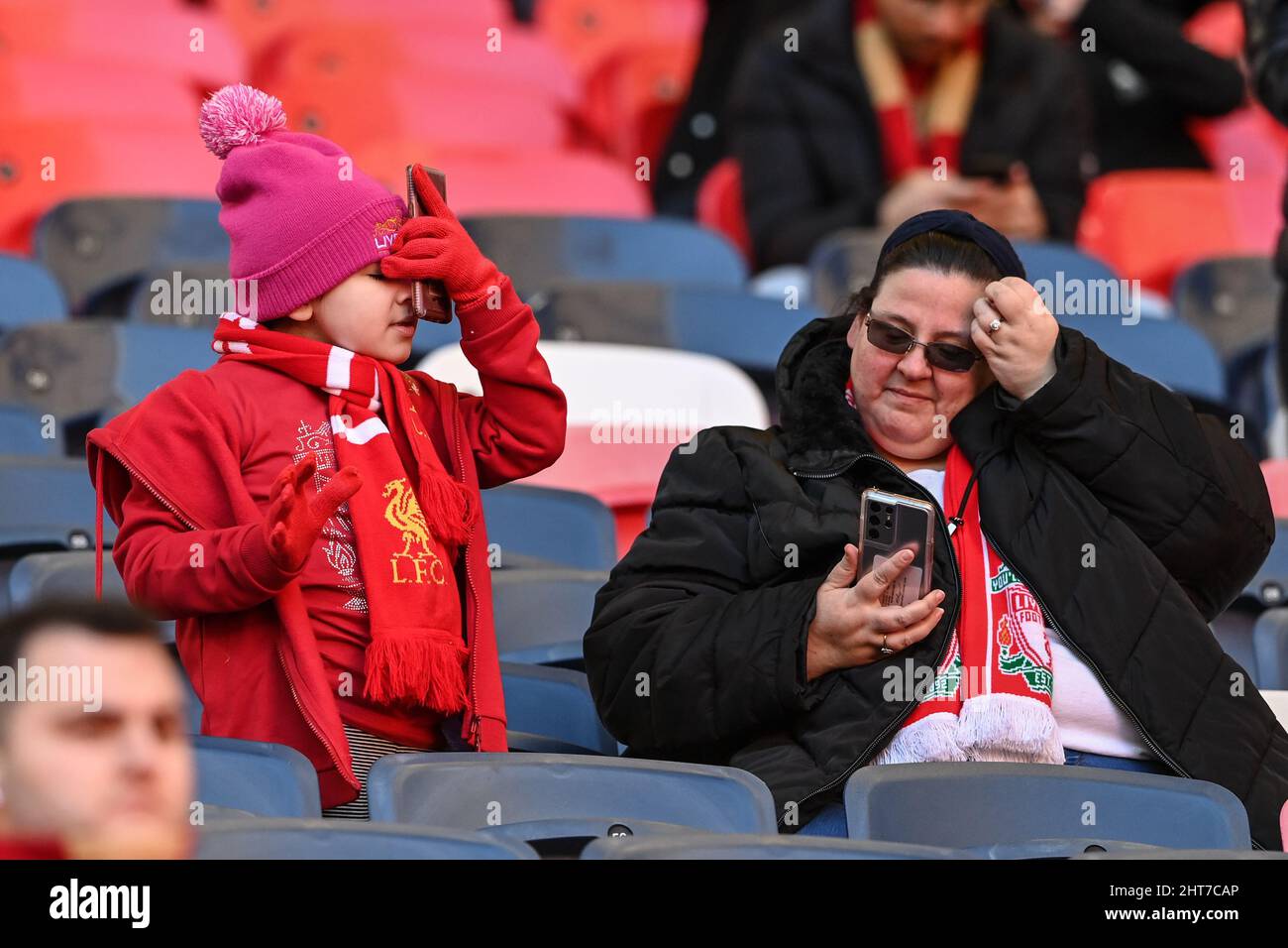 Liverpool fans arrive at Wembley Stock Photo - Alamy