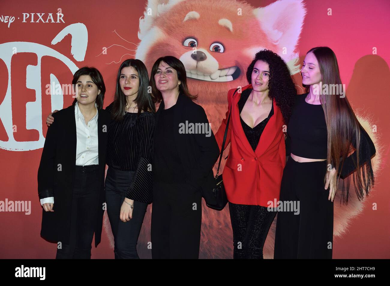 ROME, ITALY - FEBRUARY 25: The cast voices of the animated film Red ...