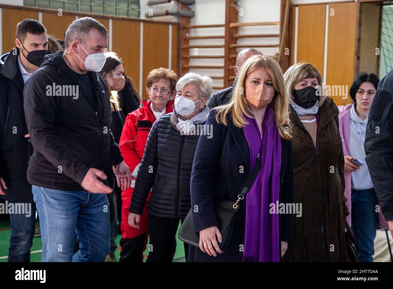 Ubla, Slovakia. 27th Feb, 2022. Slovak President Zuzana Caputova ...
