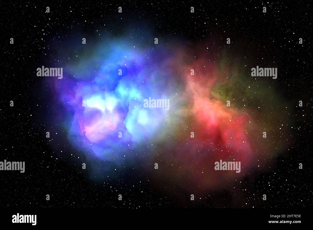 Space Scene Background with Colorful Gas Cloud Nebula with fractal ...