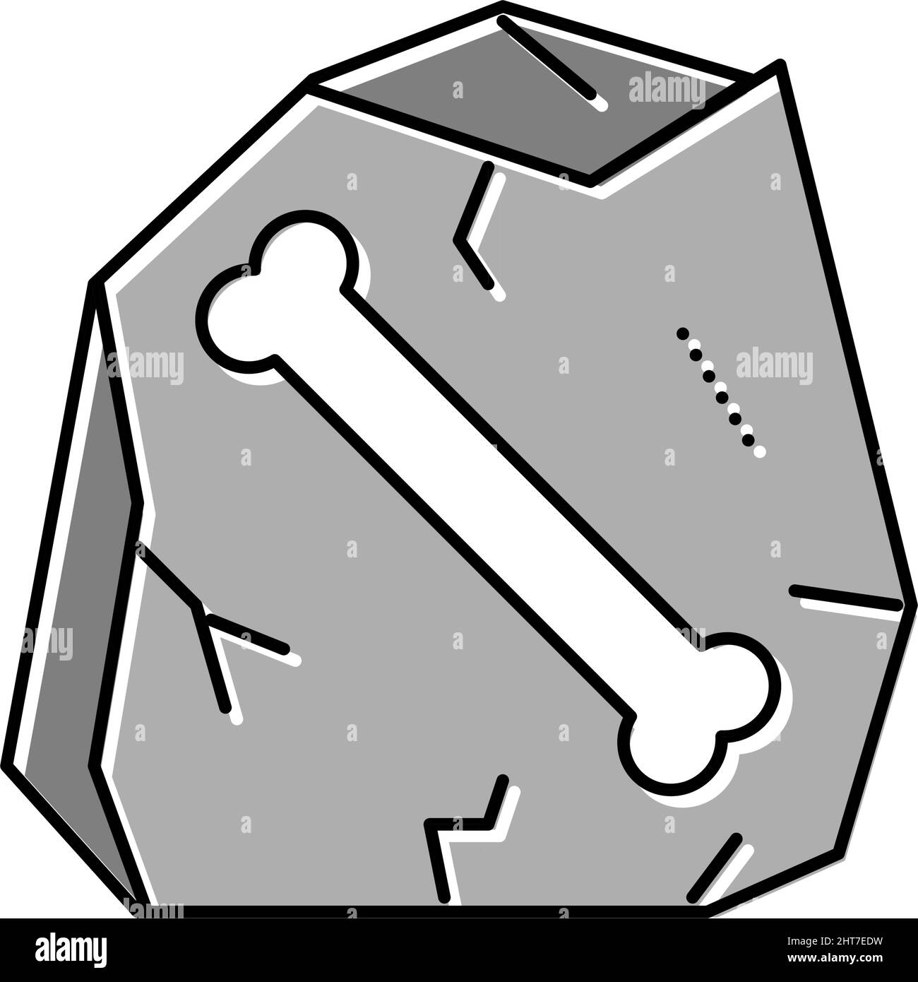 bone in stone color icon vector illustration Stock Vector Image & Art ...