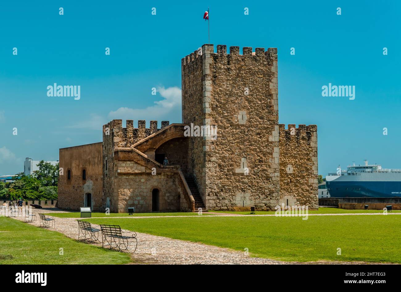 Beautiful shot of the Ozama Fortress in the Colonial Zone, Santo ...