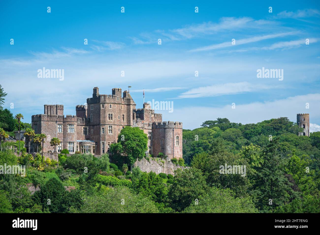 National Trusts Motte and Bailey Dunster Castle in Somerset England UK ...