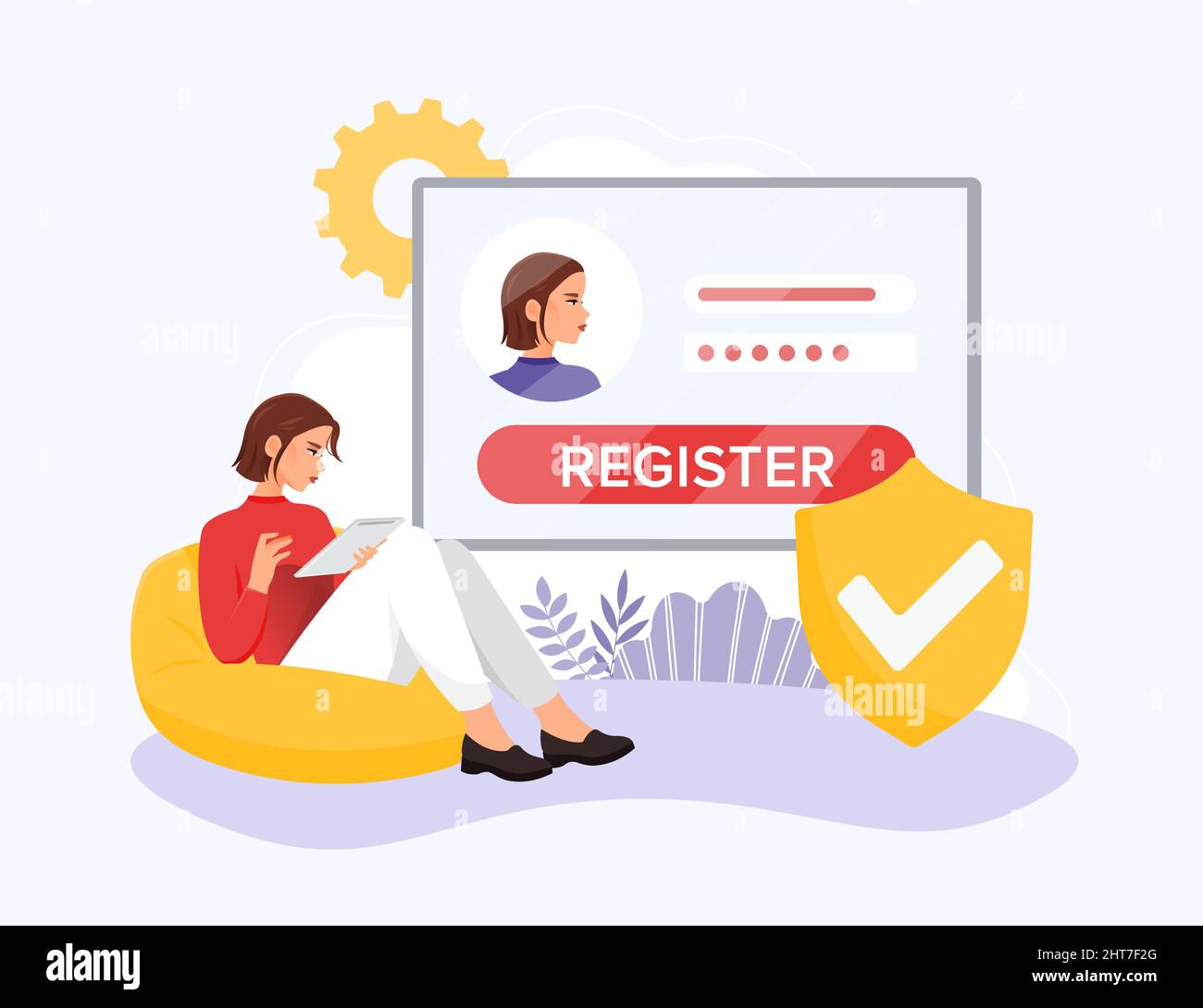 Online registration concept Stock Vector Image & Art - Alamy