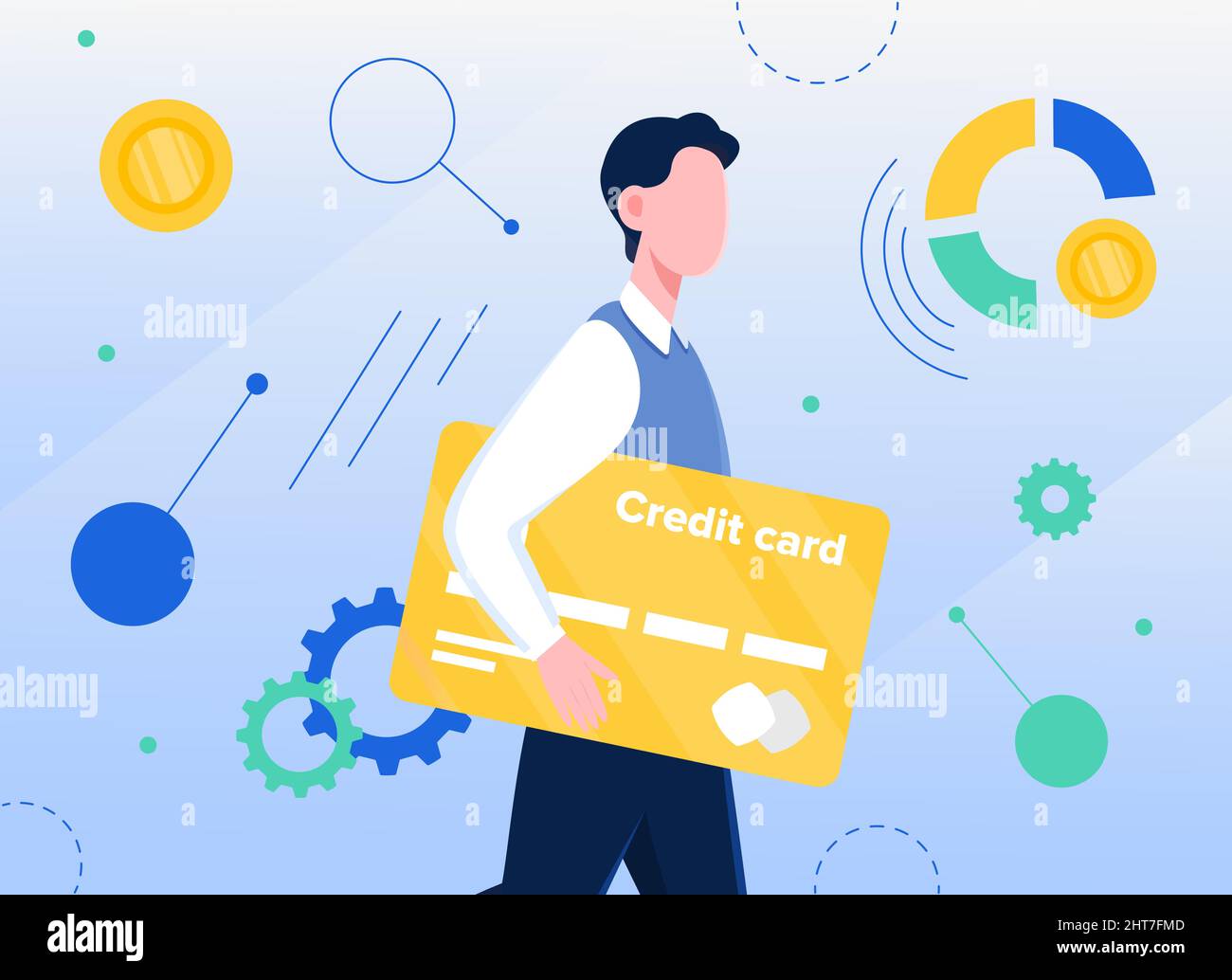 Client using credit card pay Stock Vector Images - Alamy