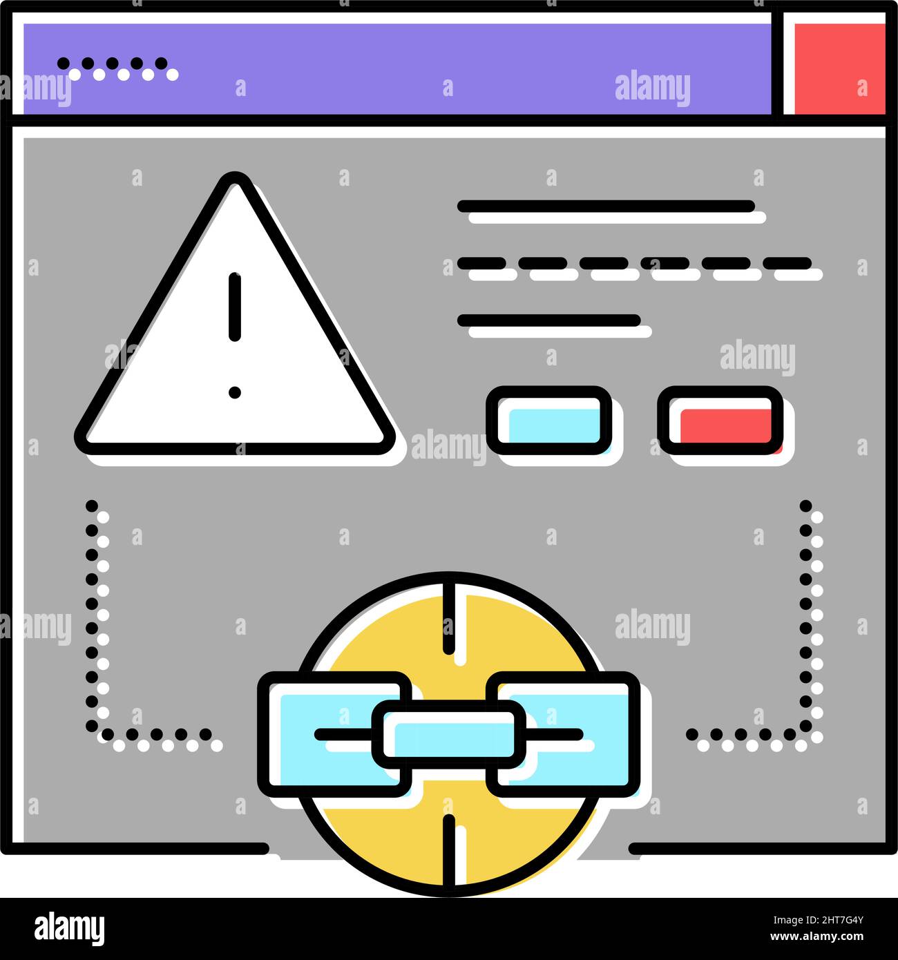 irrelevant link color icon vector illustration Stock Vector Image & Art ...