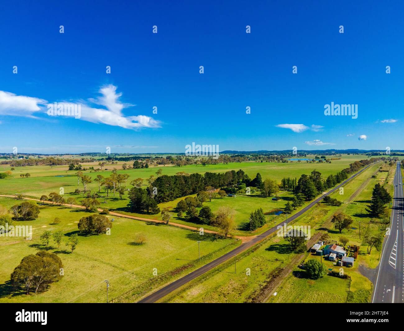 Aerial view of Guyra, New South Wales Stock Photo - Alamy
