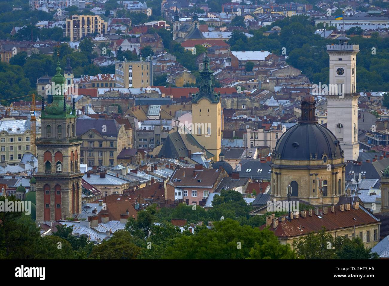 Aerial view of the architecture of Lviv, Ukraine Stock Photo - Alamy