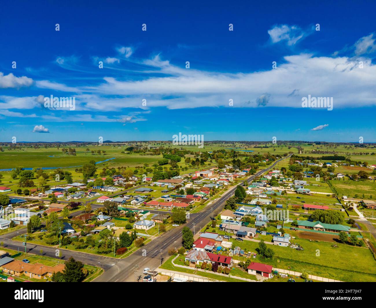 Aerial view of Guyra, New South Wales Stock Photo - Alamy