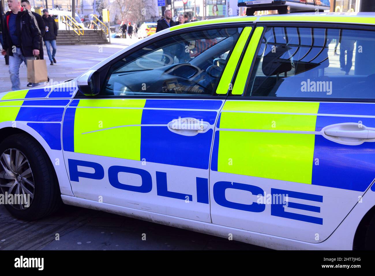 Greater Manchester Police car or vehicle parked in central Manchester ...