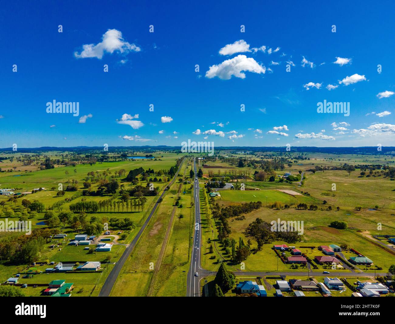 Aerial view of Guyra, New South Wales Stock Photo - Alamy