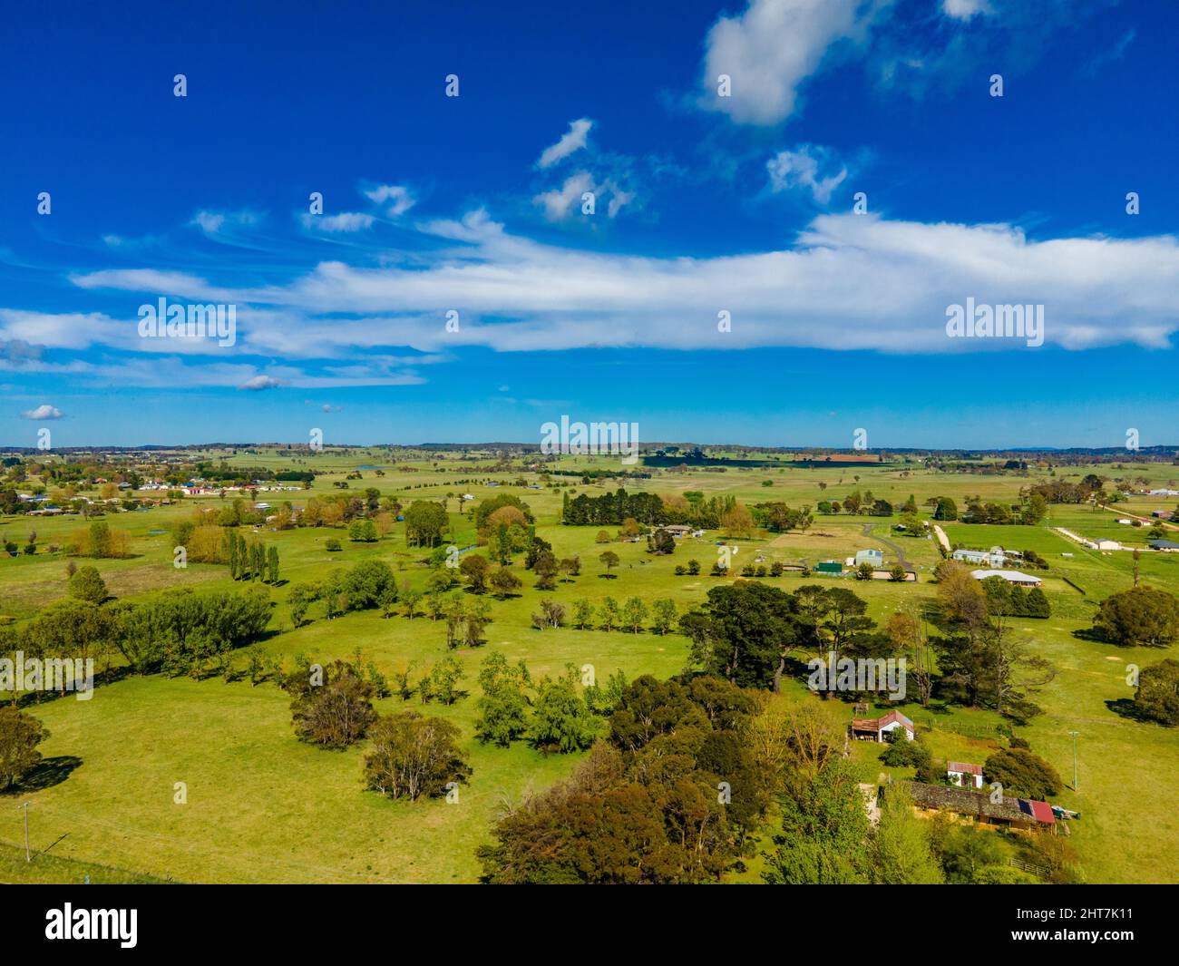 Aerial view of Guyra, New South Wales Stock Photo - Alamy