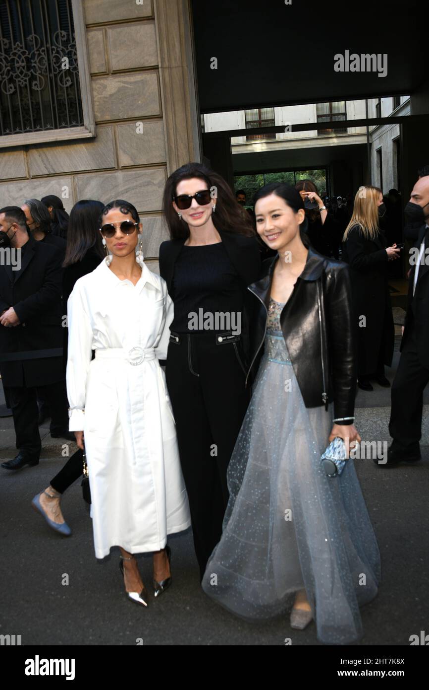 Milan, Italy. 27th Feb, 2022. Milan, Guest arrival at the Giorgio ...