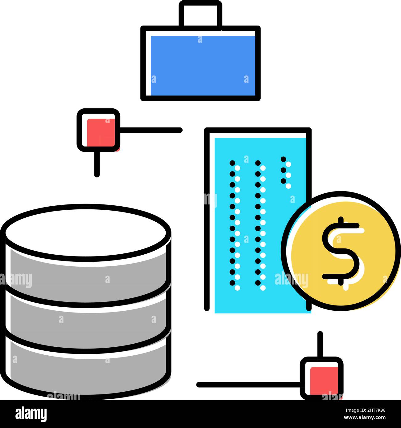 business digital processing color icon vector illustration Stock Vector ...