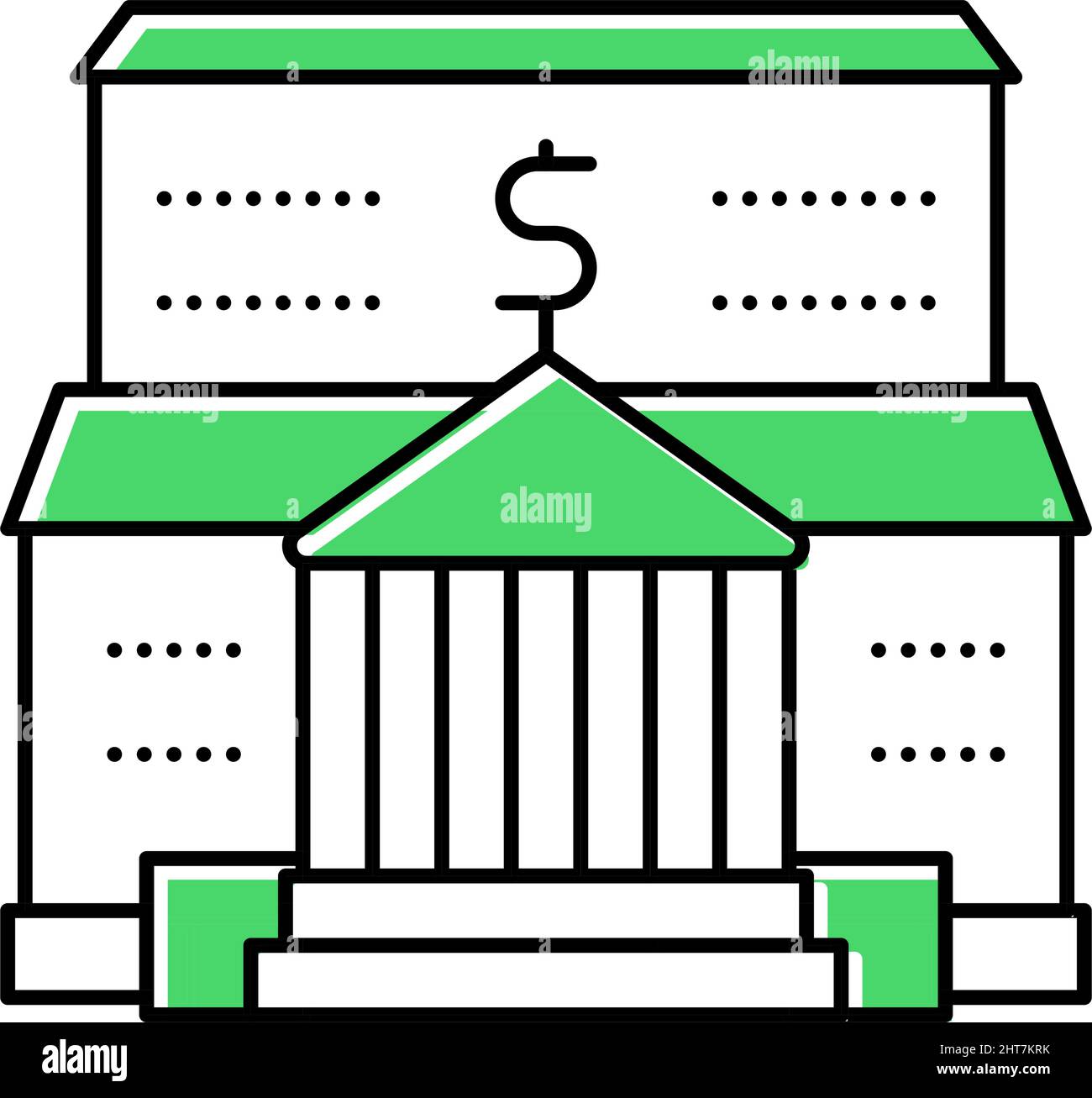 bank financial building color icon vector illustration Stock Vector ...