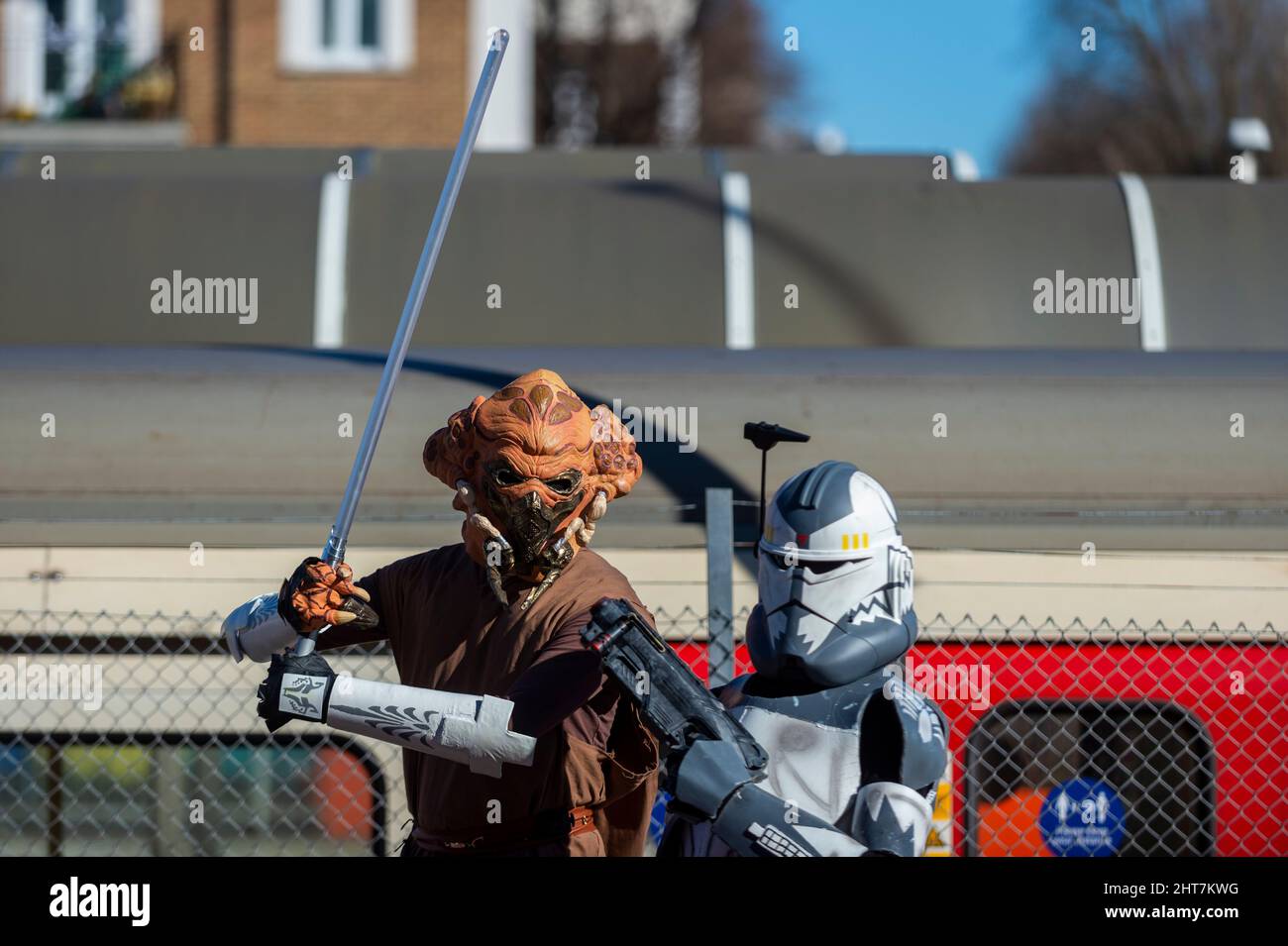 London, UK. 27 February 2022. People dressed as their favourite Star ...