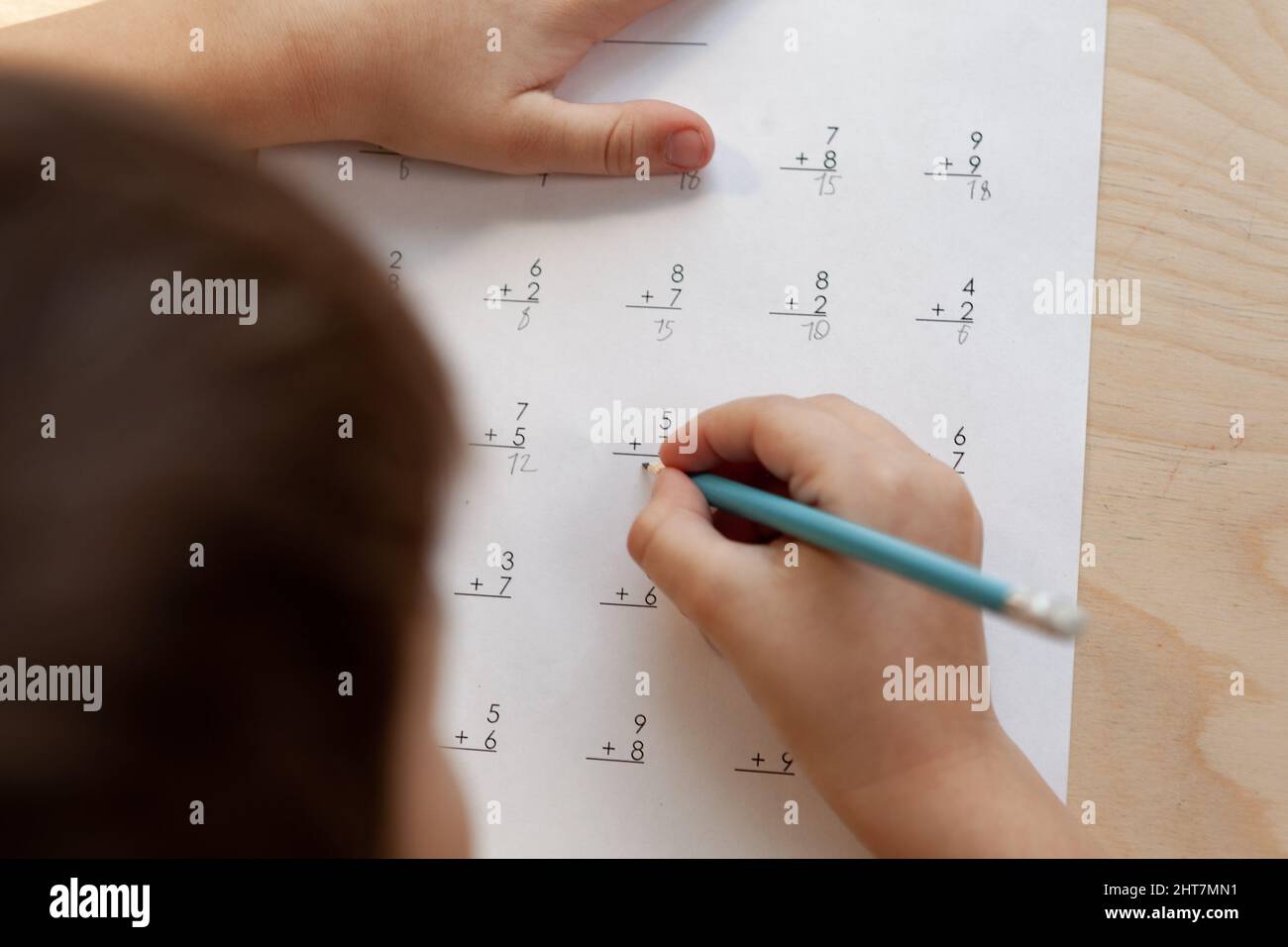 Back view preteen hi-res stock photography and images - Alamy